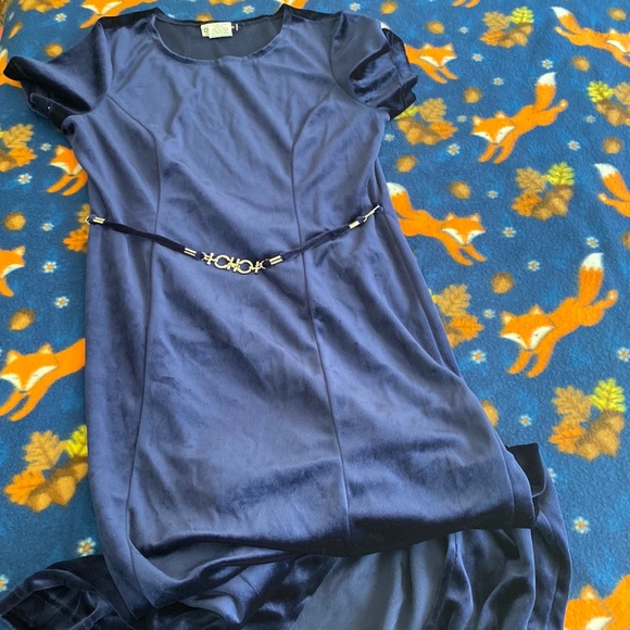 Dress.com | Dresses | Womens Ankle Length Blue Velvet Like Dress ...